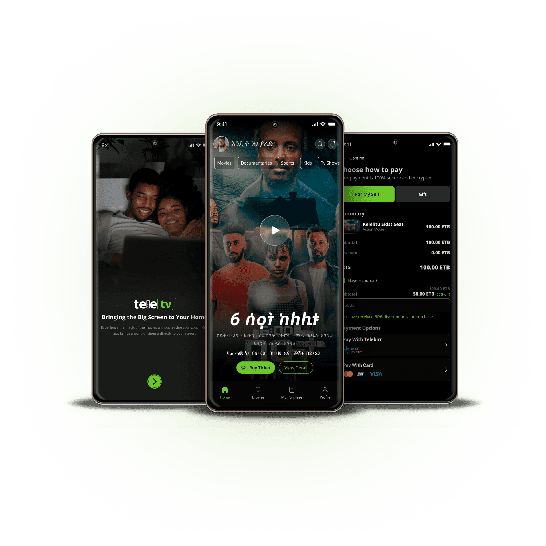 TeleTV - Watch Ethiopian Movies. Anytime, Anywhere.